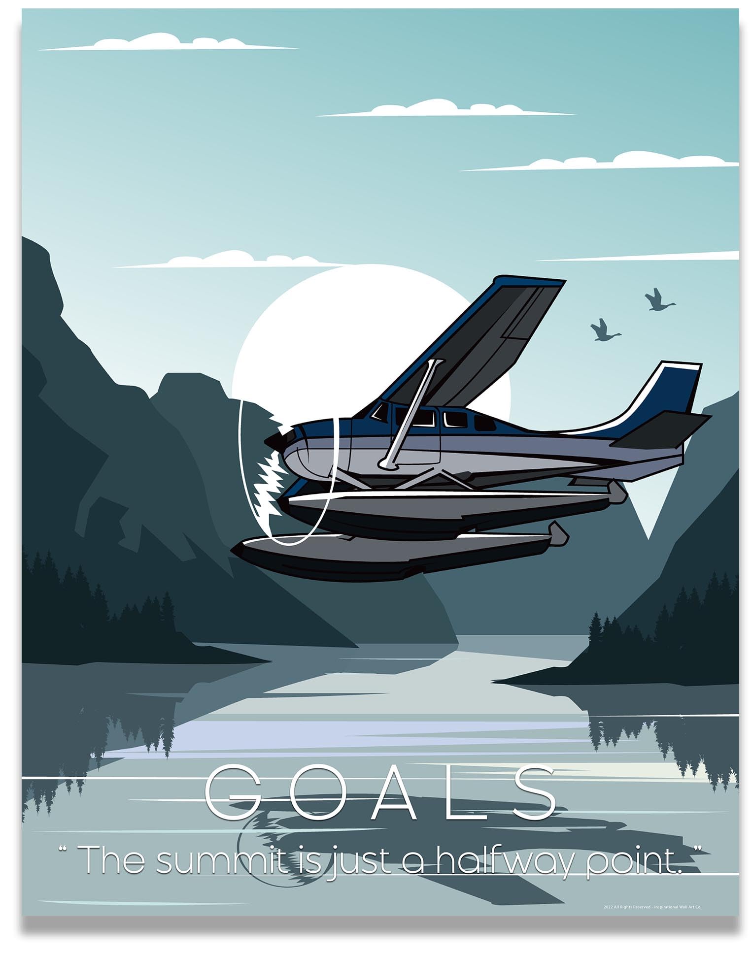 Amazon.com: Inspirational Wall Art Co. - Goals - Aviation Airplane ...