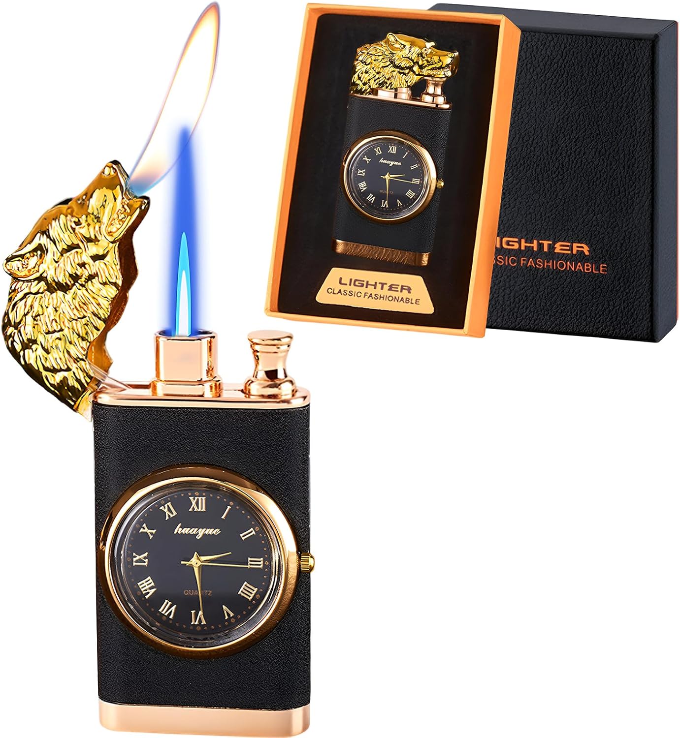 Amazon.com: Torch Lighter, Frosted Magic Dual Flame Wolf Lighter with ...