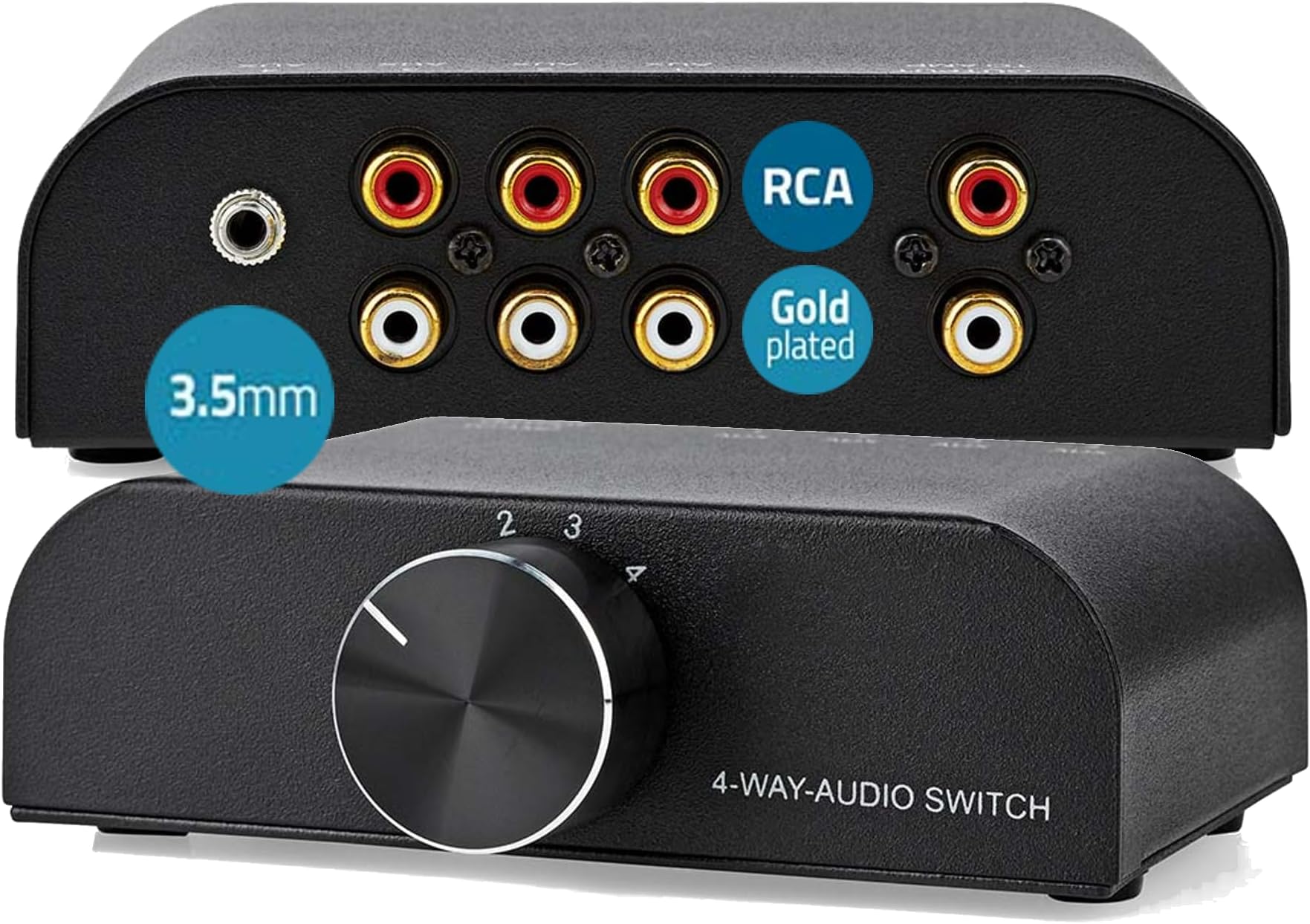 HQ 3-Way Stereo Input Control Box Feed CD TV Tuner Into 1 Aux Input ...