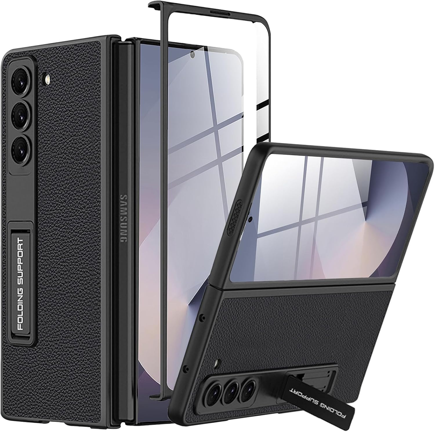 Kapa Leather Case for Samsung Galaxy Z Fold 6 | Inbuilt Stand Hybrid ...