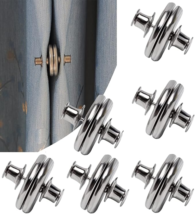 Amazon.com: Yteseery 6 Pairs Curtain Magnets Closure, Magnetic Curtain ...