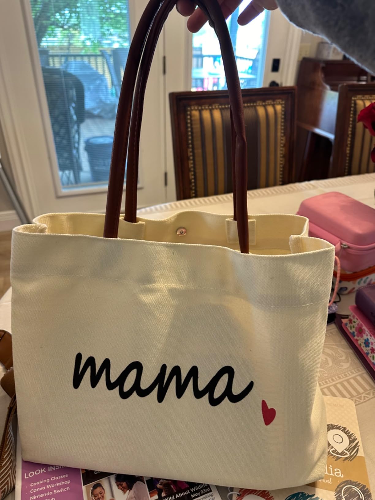 Amazon.com - QIDJGEB Mom Mama Canvas Bag Momma Bag Canvas Tote Bag for ...