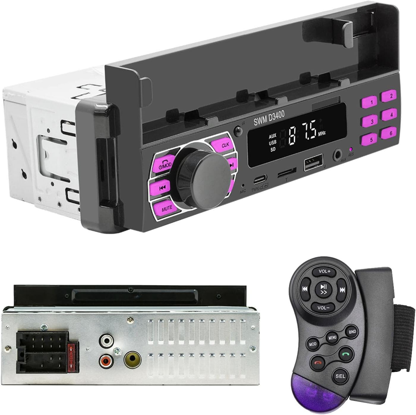 Autoradio Lecteur MP3 | Entrée Auxiliaire CD Multimédia Autoradio ...