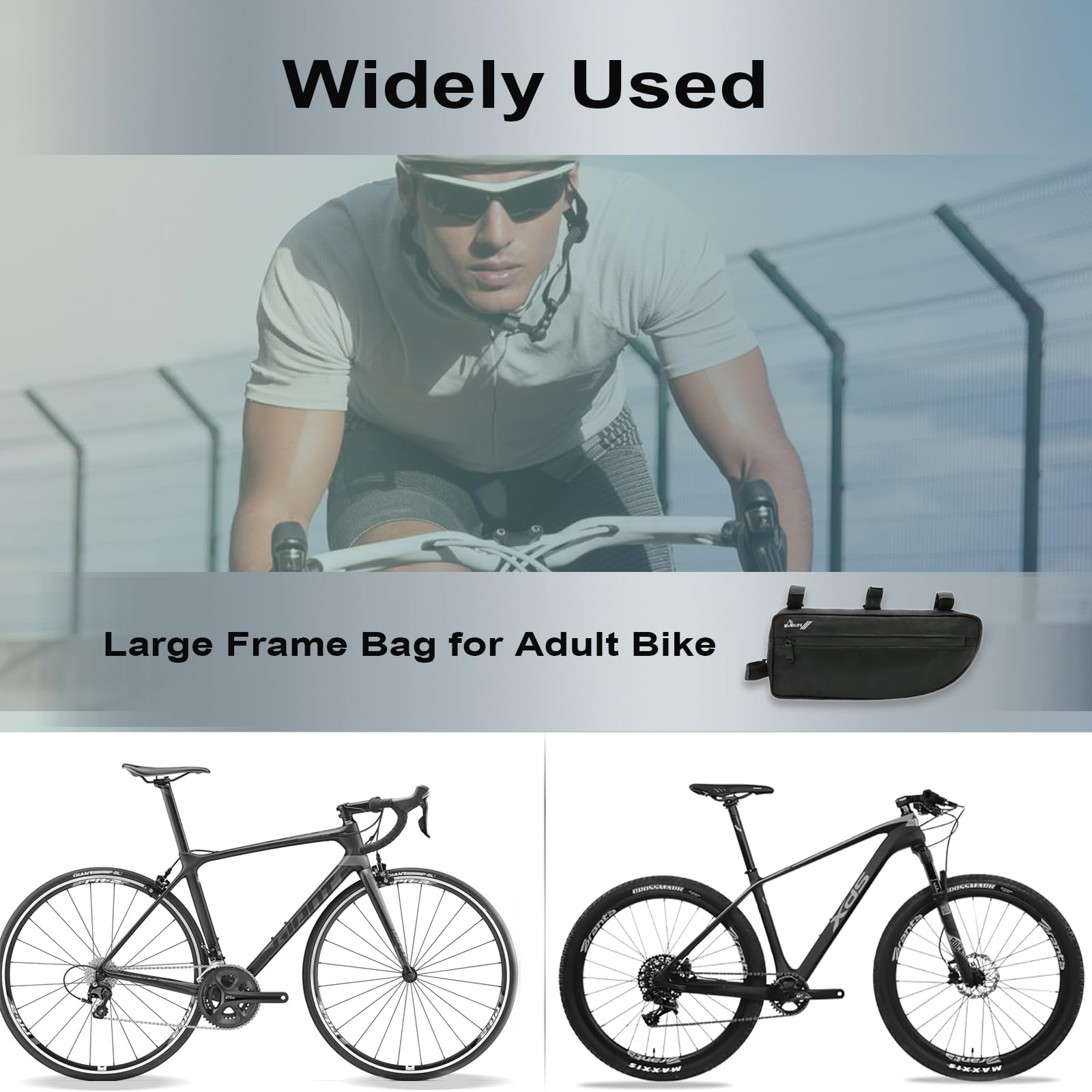 Snapklik.com : Large Bike Frame Bag - Waterproof Bicycle Triangle Frame ...