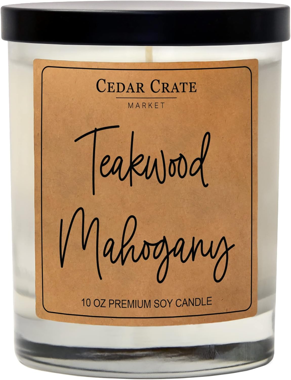 Amazon.com: Cedar Crate Market - Teakwood Mahogany Candles for Home ...