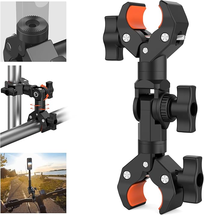 Amazon.com : Double Clamp Mount Bracket Magic Arm with 1/4" Screw ...