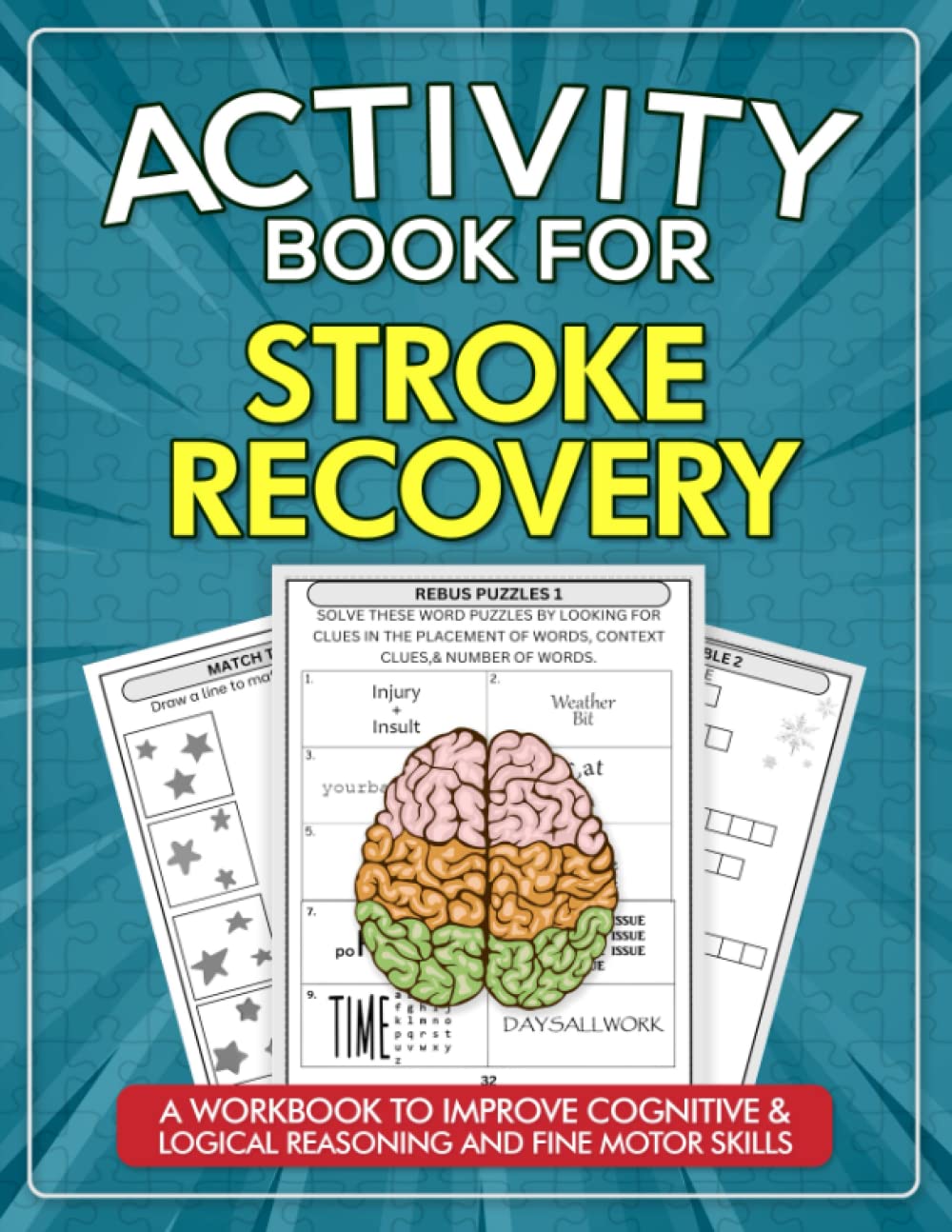Stroke Recovery Activity Book - Puzzles for Traumatic Brain Injury and ...