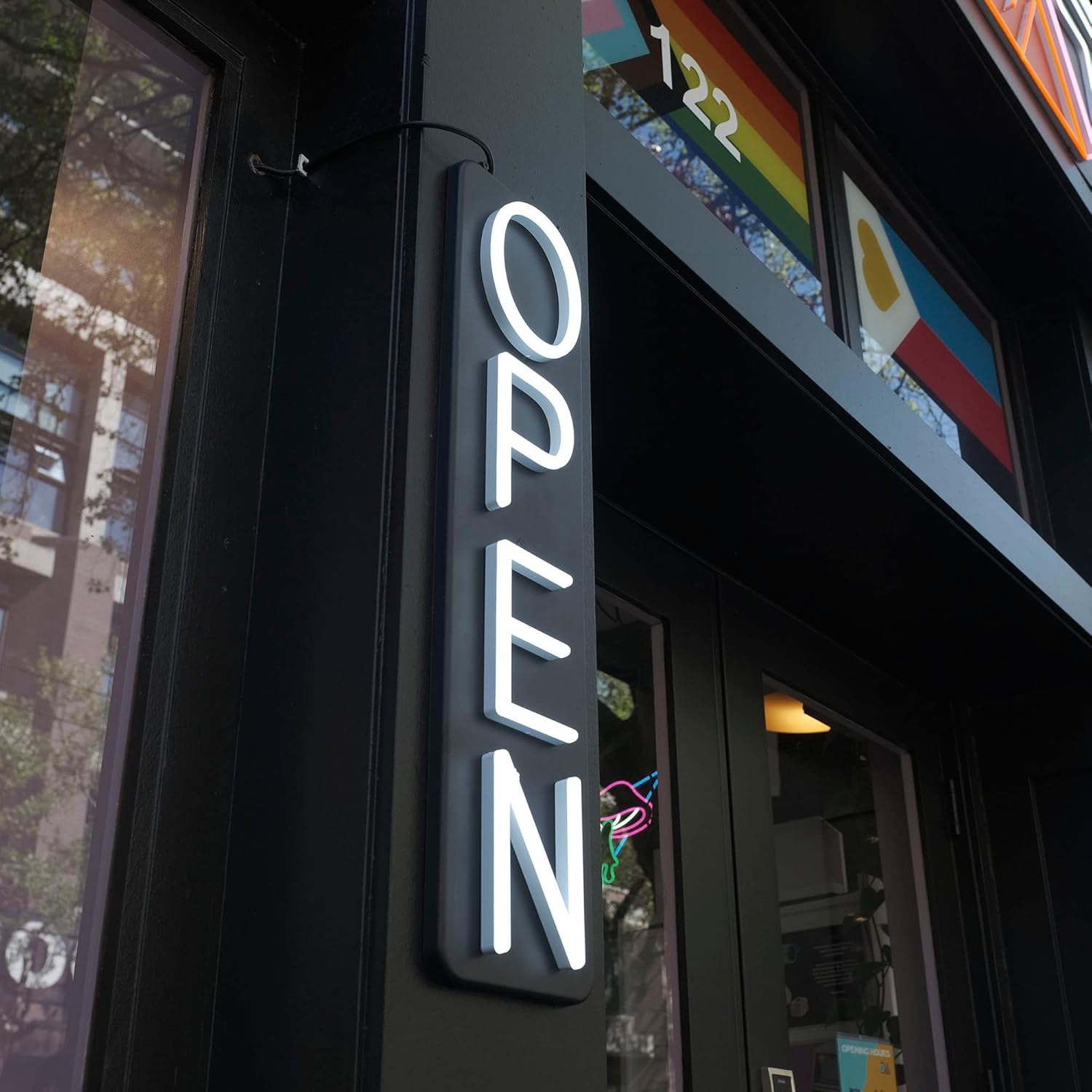 Amazon.com : HiNeon 26"x5" Outdoor Open Sign: Waterproof LED Neon for ...