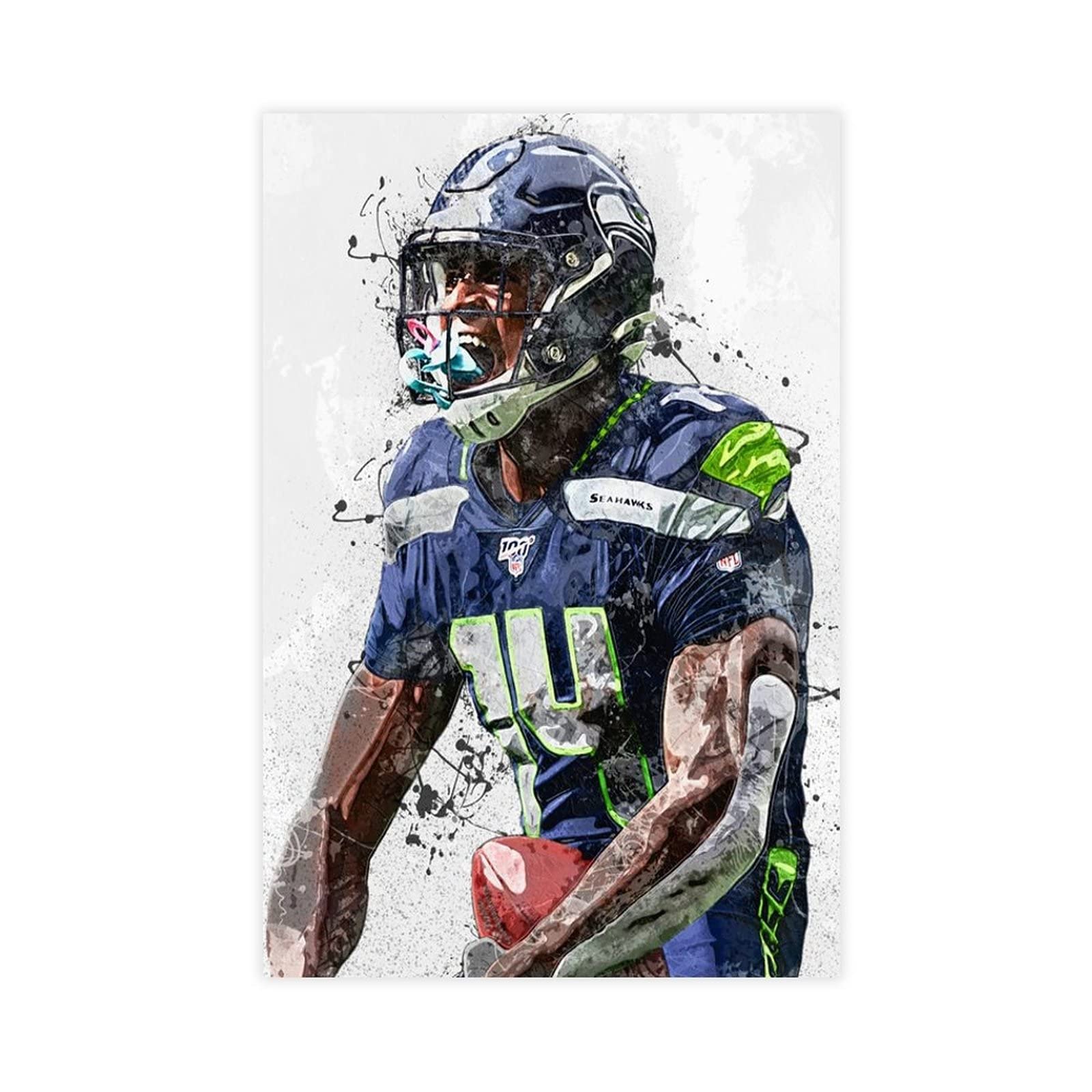 Amazon.com - DK Metcalf Poster Canvas Poster Bedroom Decor Sports ...