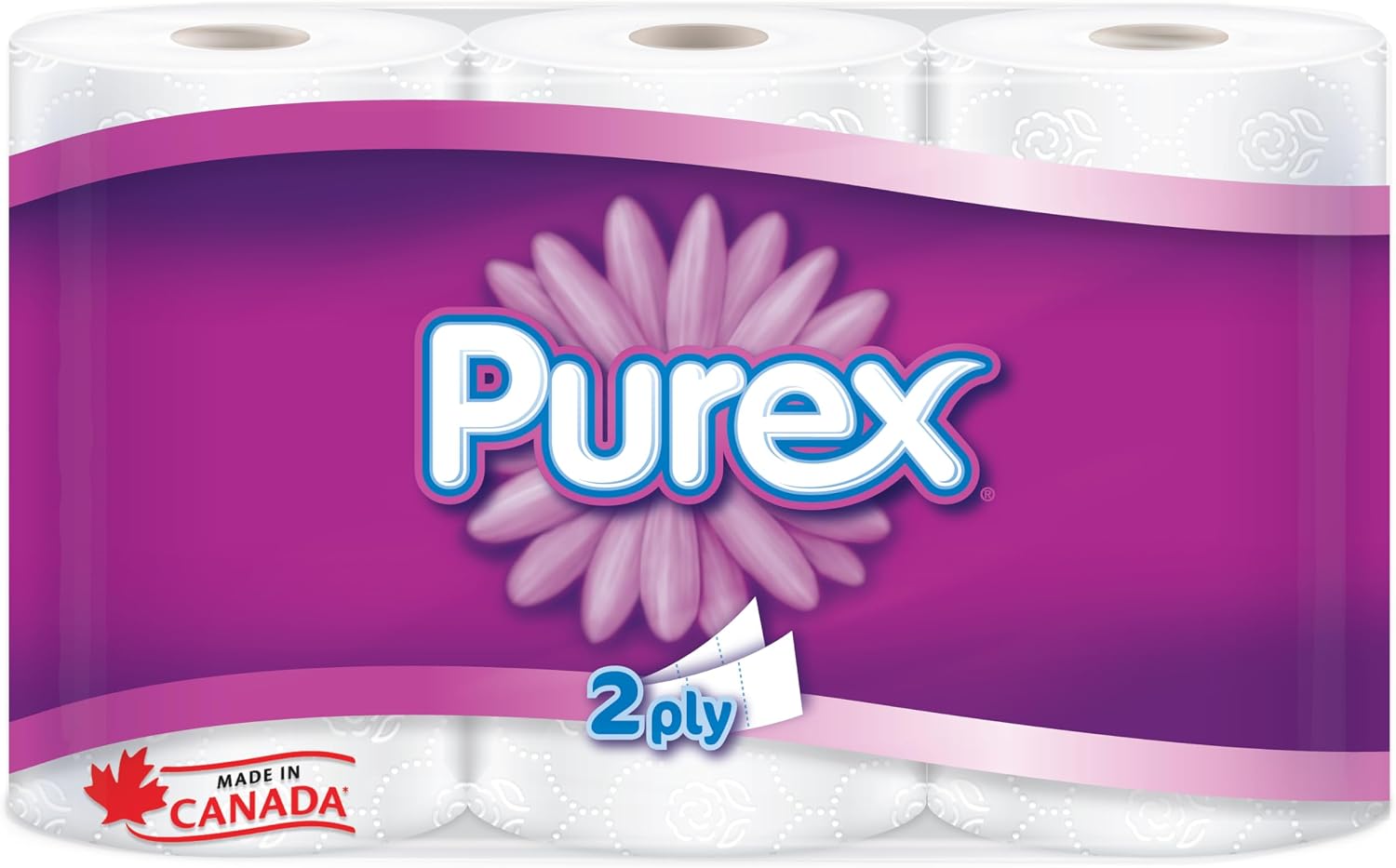 Purex Hypoallergenic 2-Ply Toilet Paper with Triple Rolls