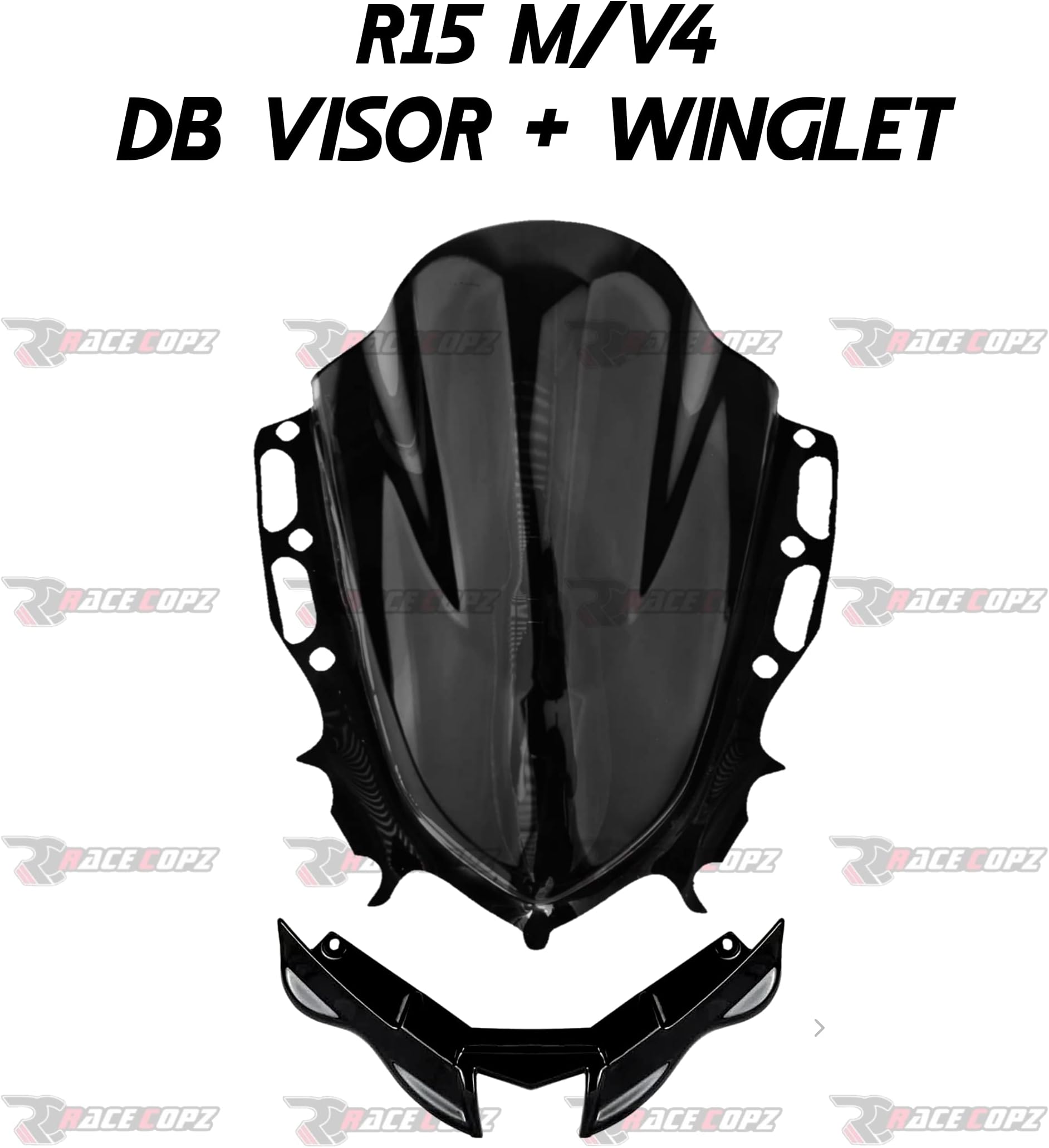 FK Racing DB Visor for Yamaha R15M, R15 V4 (Black) : Amazon.in: Car ...