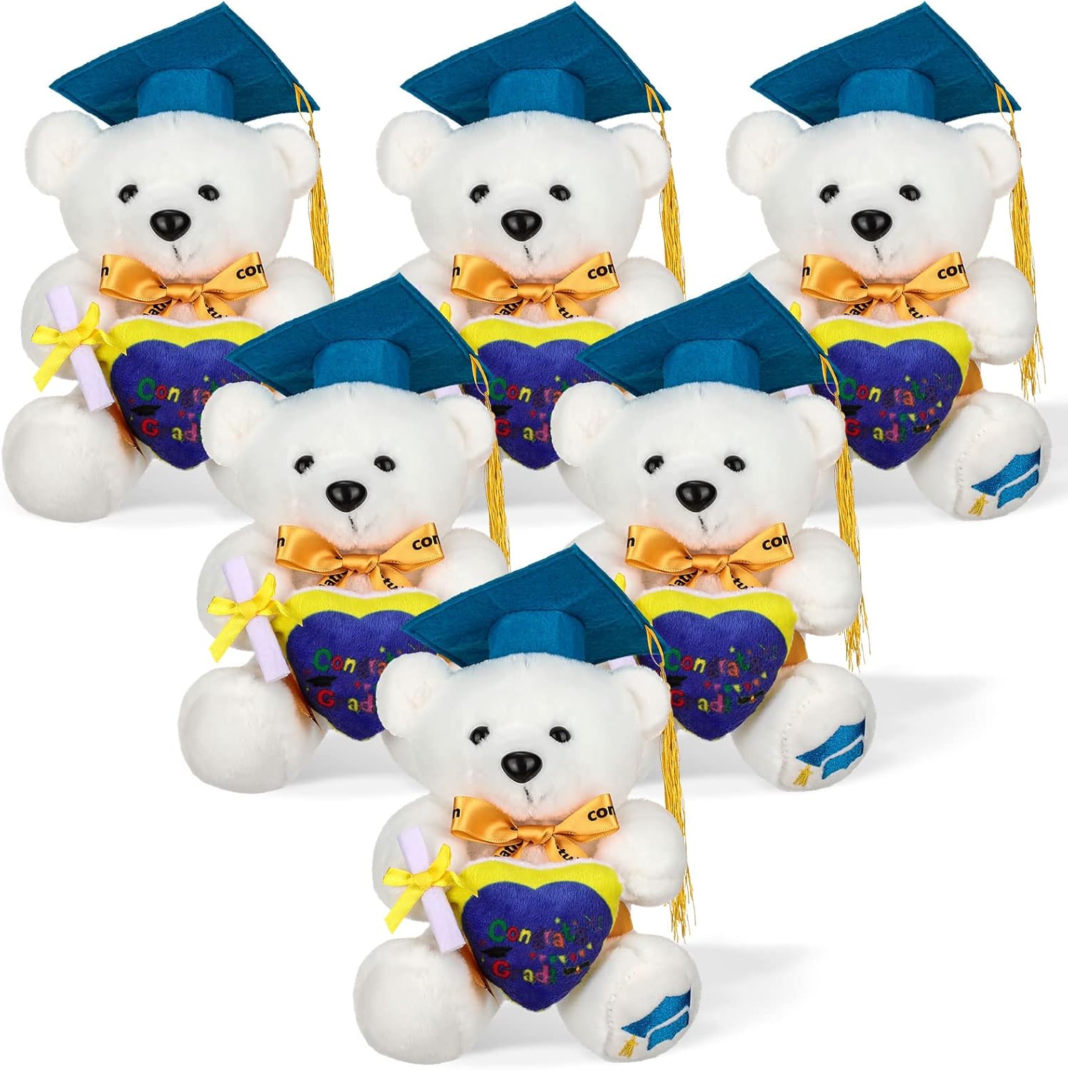 Amazon.com: Karenhi 6 Pcs 2023 Graduation Bear Stuffed Animals ...
