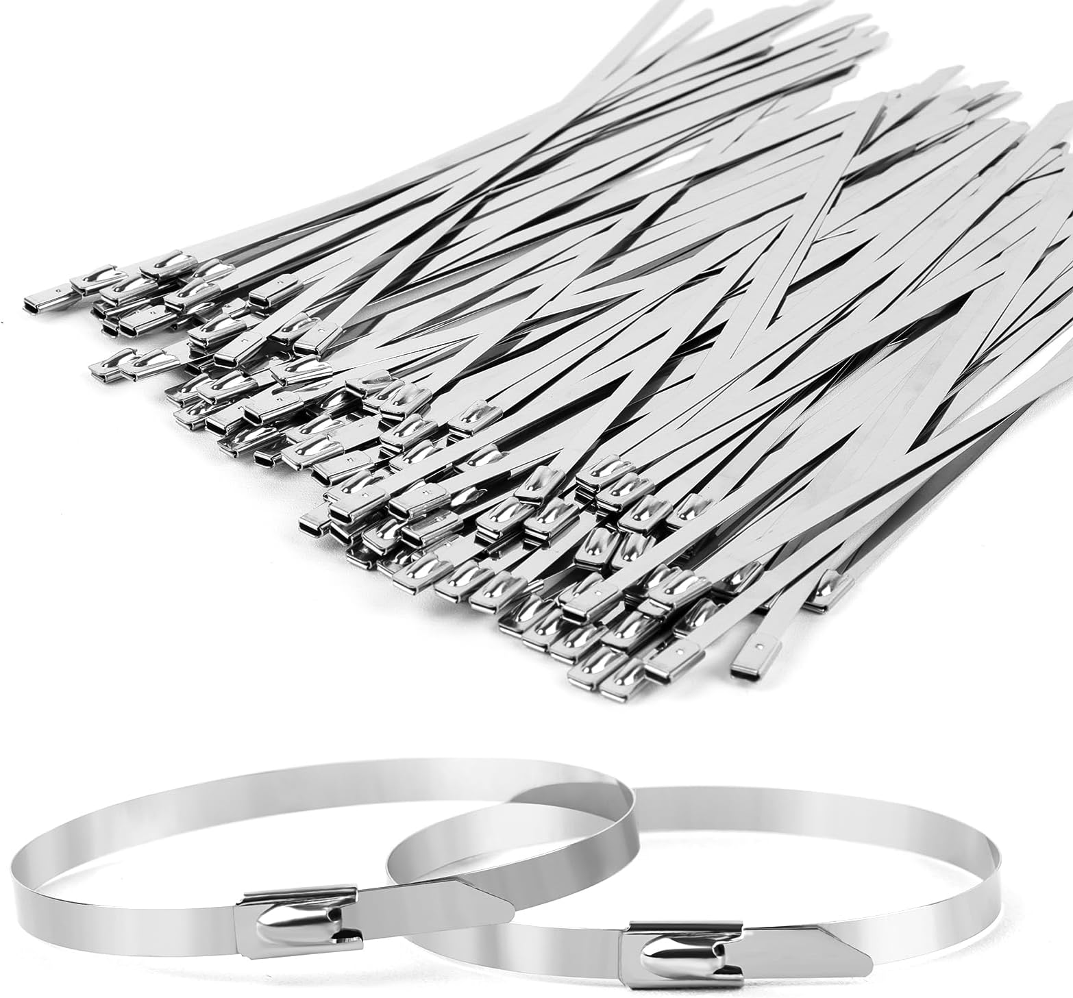 Gvolatee 50 pezzi Fascette in Inox 400mm,Fermacavo Metalliche ...