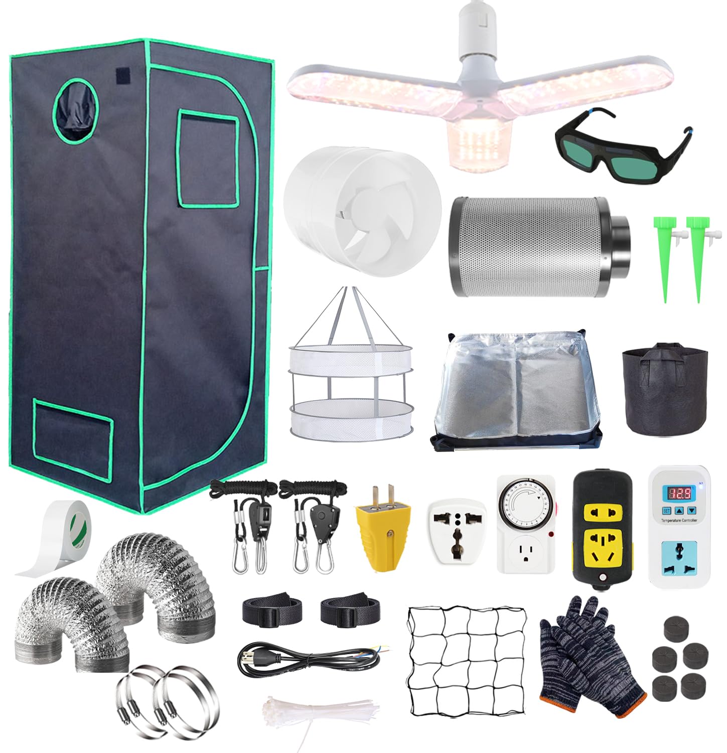 Amazon.com: Grow Tent Kit Complete System High Reflective Mylar Indoor ...