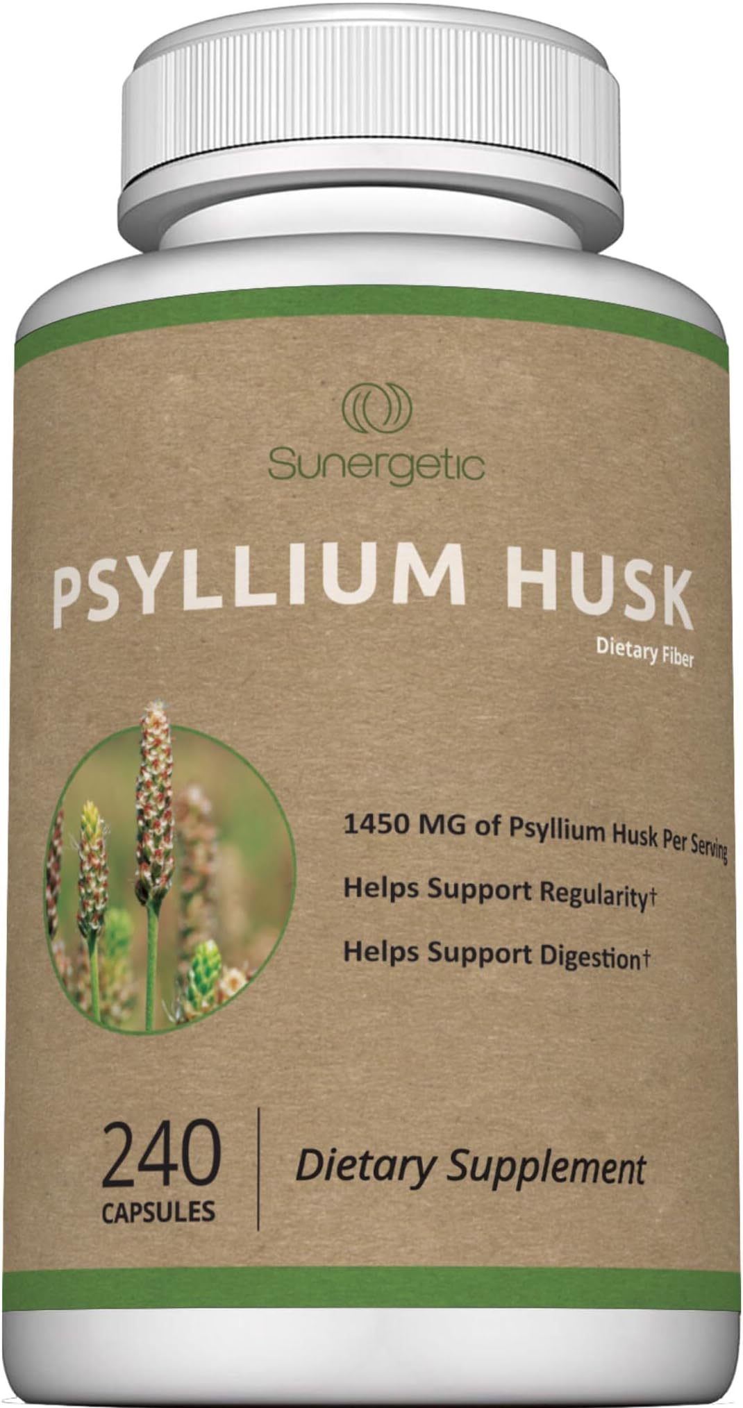 Amazon.com: Premium Psyllium Husk Fiber Supplement 1450mg, 240 Capsules ...