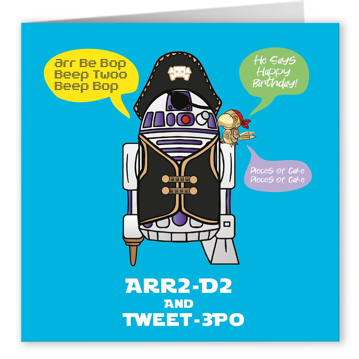 Buy Cult Kitty - Arr2-D2 - Funny Star Wars Birthday Card for Him - Birthday Card for Her - Star ...