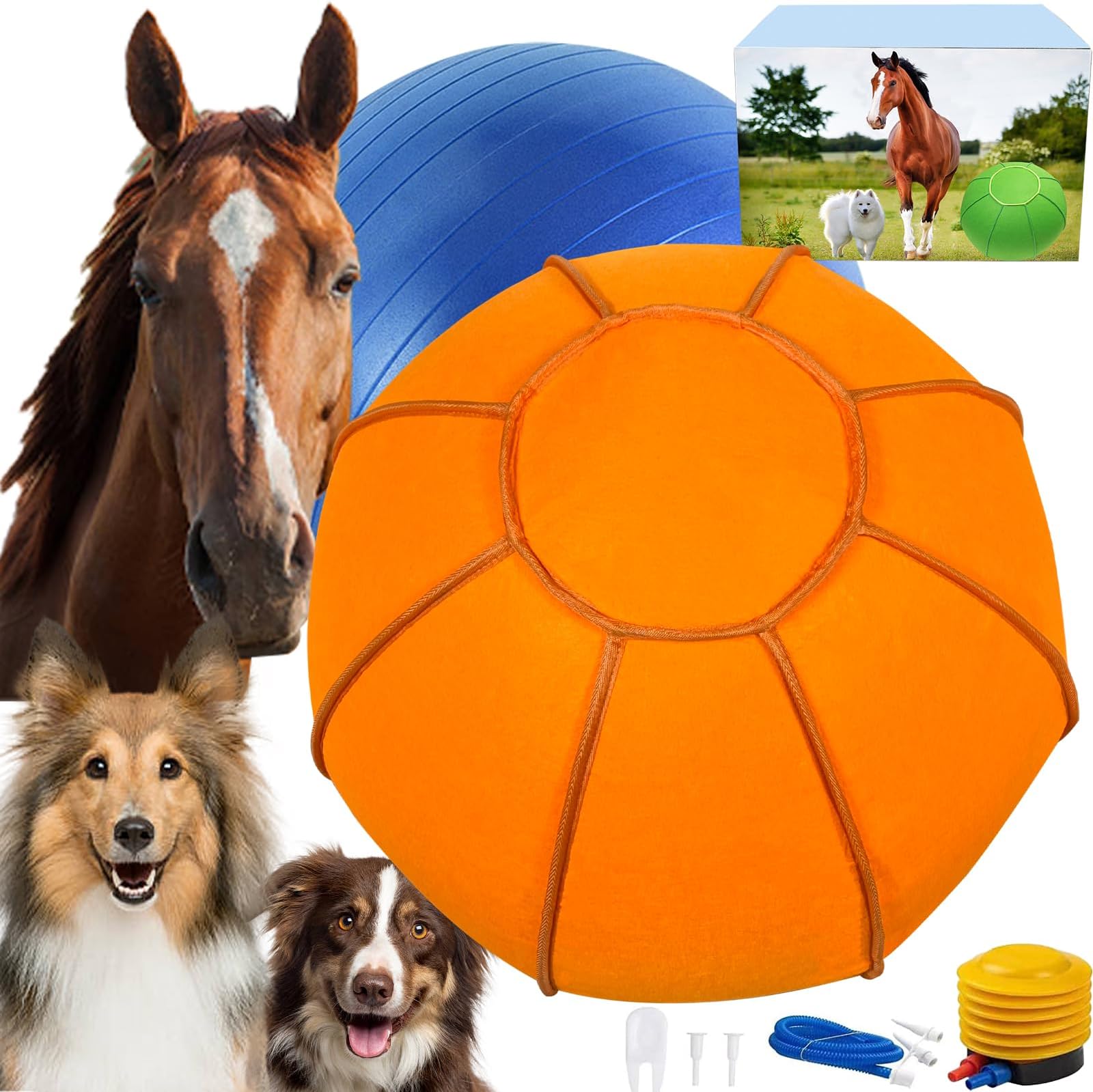 Pet Supplies : FOMAOGO Herding Ball for Dogs, 20" Collie Ball for Blue ...