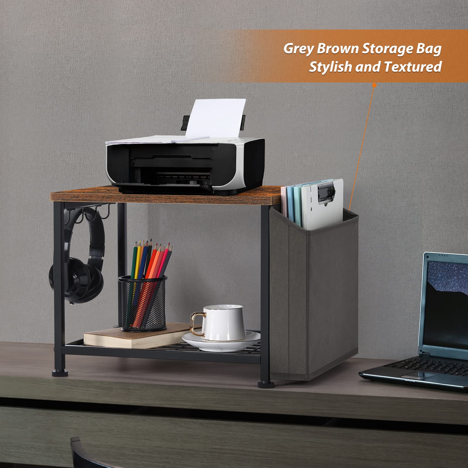 Snapklik.com : CADUKE Printer Stand 2 Tier Printer Cart