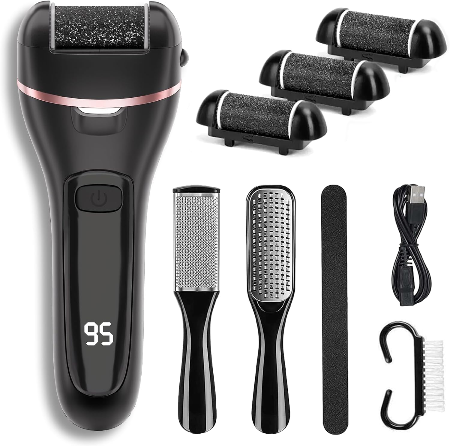Amazon.com : Electric Callus Remover for Feet with 3 Roller Heads 2 ...