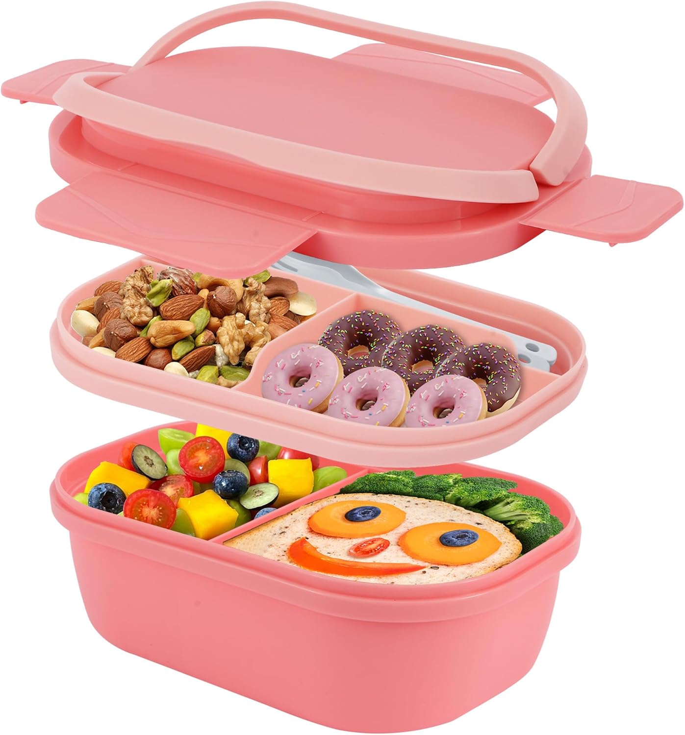 Amazon.com: Itopor Leak Proof Bento Box with Hidden Handles for Kids ...