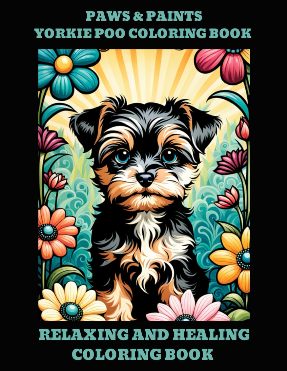 Amazon.com: Paws & Paints Yorkie Poo Coloring Book: 9798870000190 ...