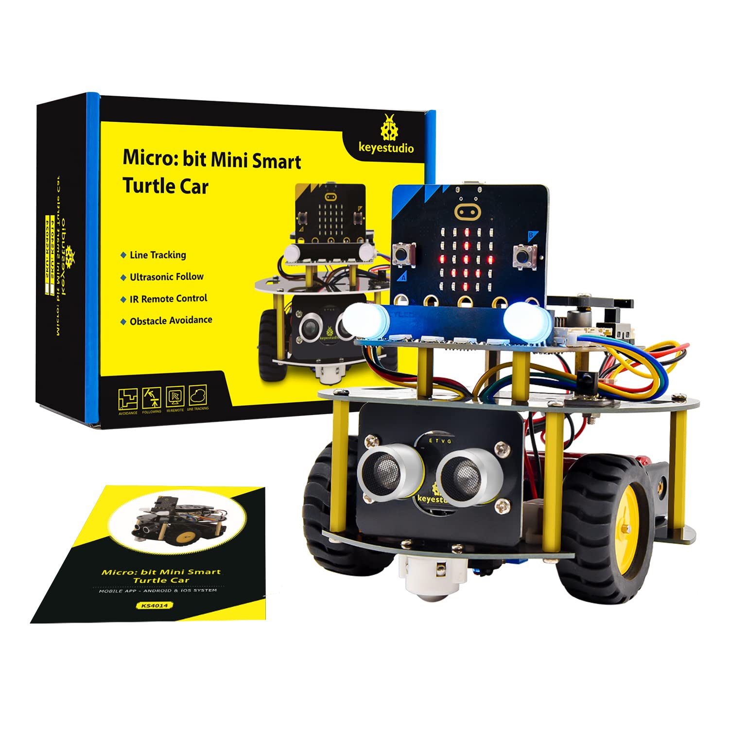 Snapklik.com : KEYESTUDIO Microbit Starter Kit For BBC Micro Bit V2 V15,Blocks And Python Code ...