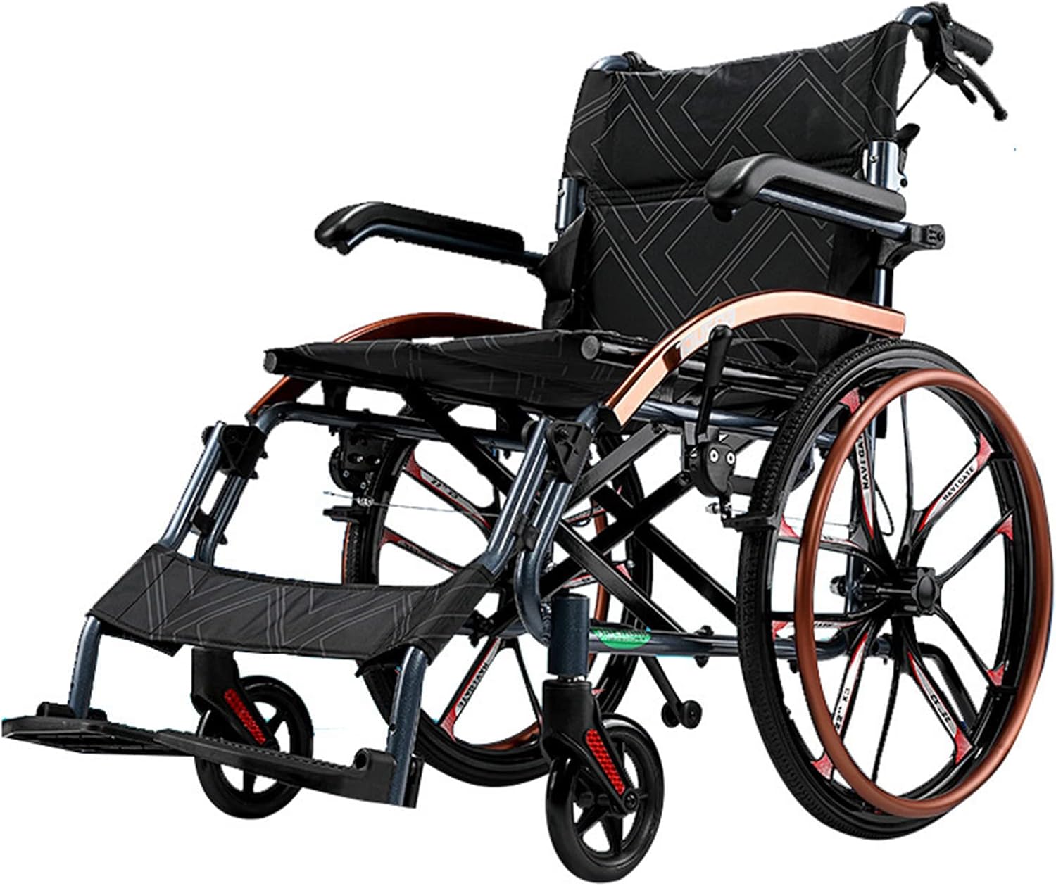 GASLIKE Rollstuhl Faltbar Leicht Aluminium Reiserollstuhl, Ultraleicht ...