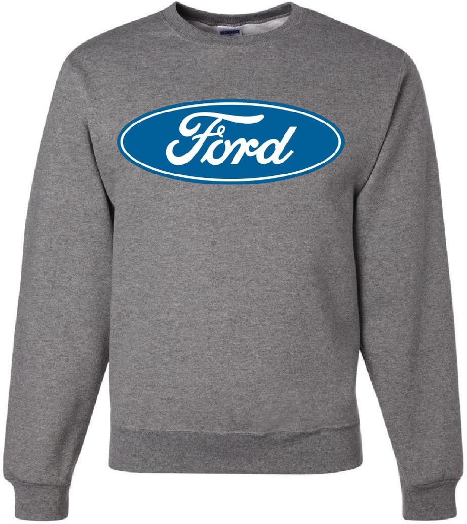 Amazon.com: Licensed Ford Logo Crew Neck Sweatshirt Truck Mustang F150 ...