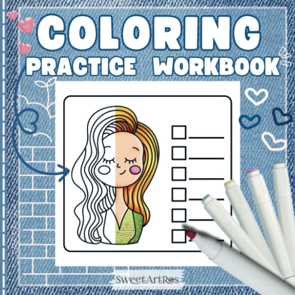 Amazon.com: Coloring Practice Workbook: Blank Layouts to Fill with ...