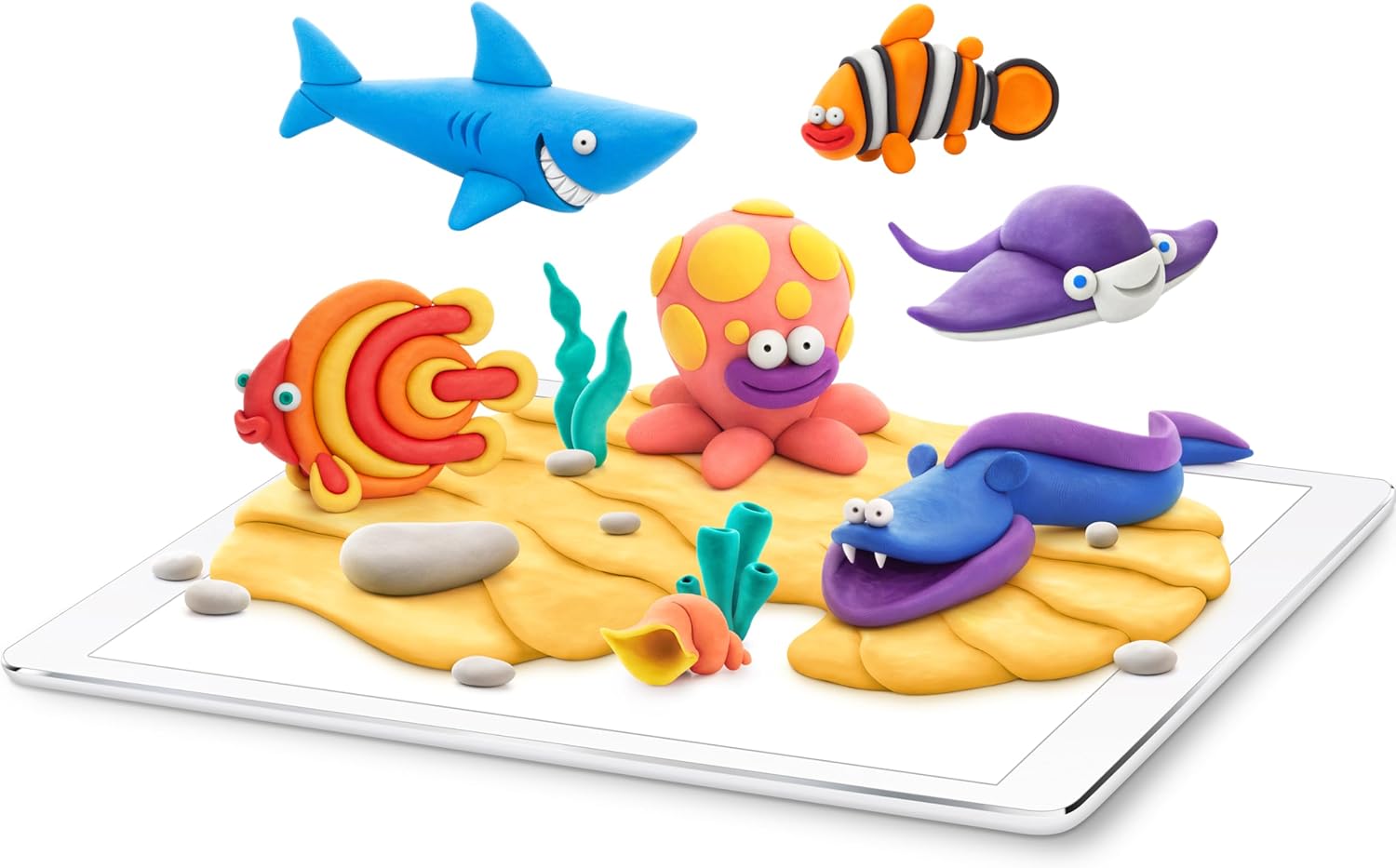 Amazon.com: Fat Brain Toys Hey Clay Ocean Creatures, Air Dry Clay Kit ...