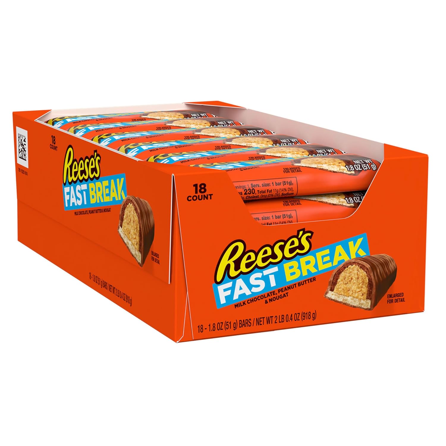 Amazon.com : REESE'S FAST BREAK Peanut Butter Nougat Candy Bars, 1.8 oz ...