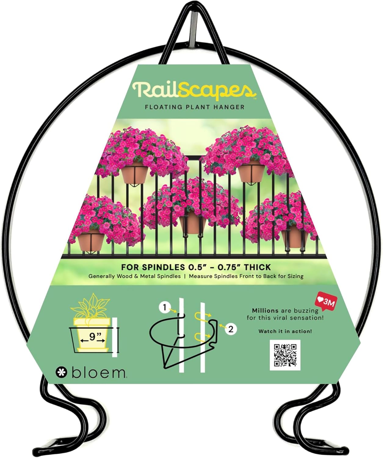 Amazon.com : Railscapes Bloem 0.5-0.75" - 1 Pack - Floating Railing ...