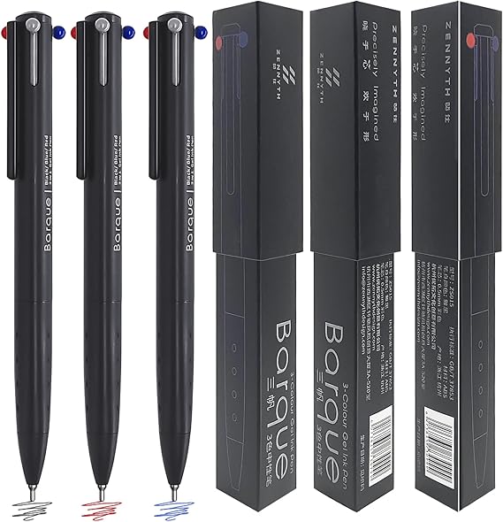 Amazon.com: MIXVOVA Colored Pens, 3Pcs 3-in-1 Multicolor Pen ...