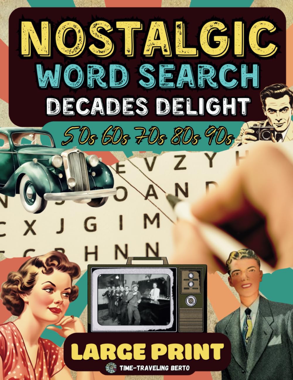 Nostalgic Word Search Decades Delight: Remember the Best of the 50s ...