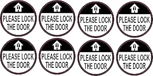 Amazon.com: StickerTalk Lock The Door Vinyl Stickers, 1 Sheet of 8 ...