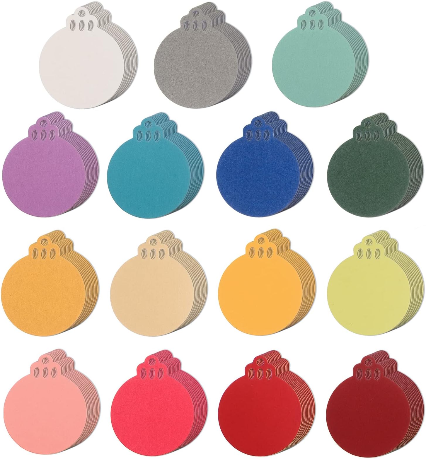 Amazon.com: 300 Multicolor Bauble Hanging Gift Tags - 2.7' x 3.5" Round ...