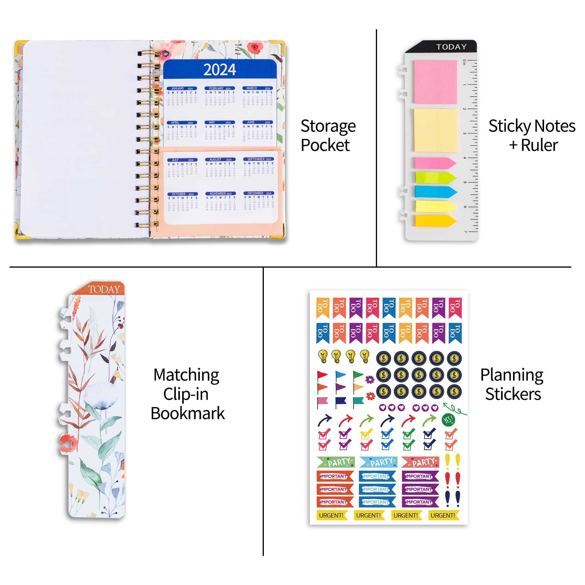 Snapklik.com : Windrio 2024 Multicolor Large 85"x11" Hardcover Teacher ...