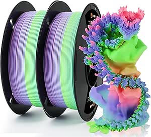 Amazon.com: LOVOON 3D Printing Filament Bundle 2 KG, Matte Rainbow ...