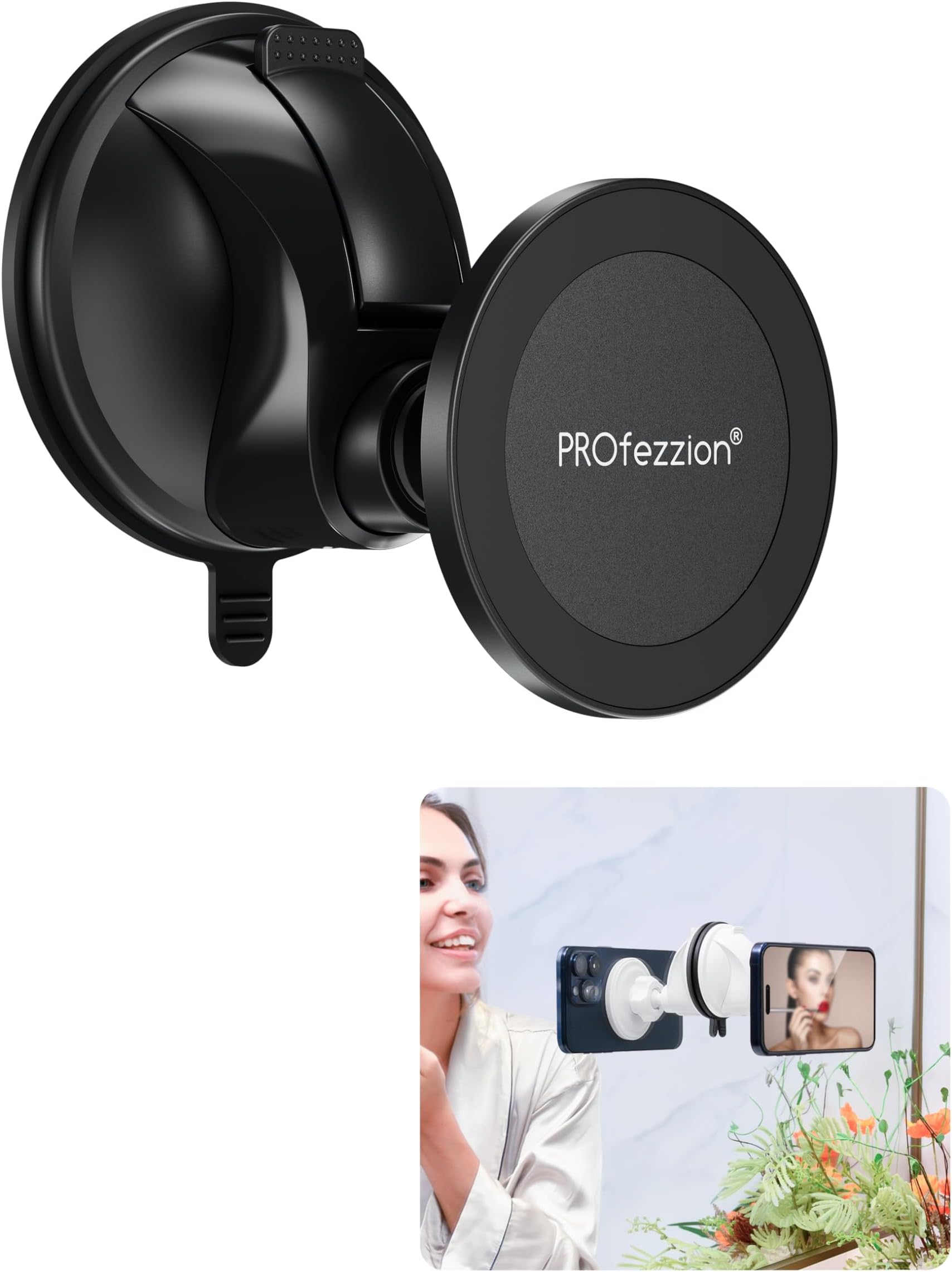 Amazon.com: PROfezzion Multi-Surface Suction Mount Detachable Magnetic ...