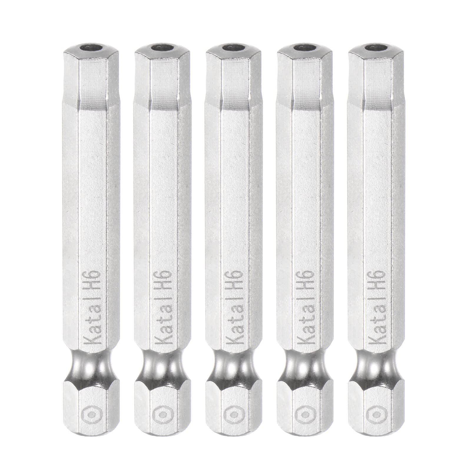 sourcing map 5pcs H6 Hex Screwdriver Bit 1/4" Hex Shank 2" Length ...