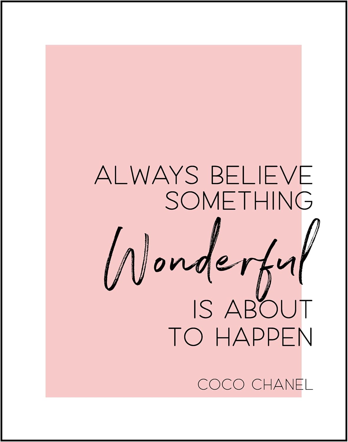 Amazon.com: WESTBROOK DESIGN STUDIO Coco Chanel Inspirational Word Wall ...