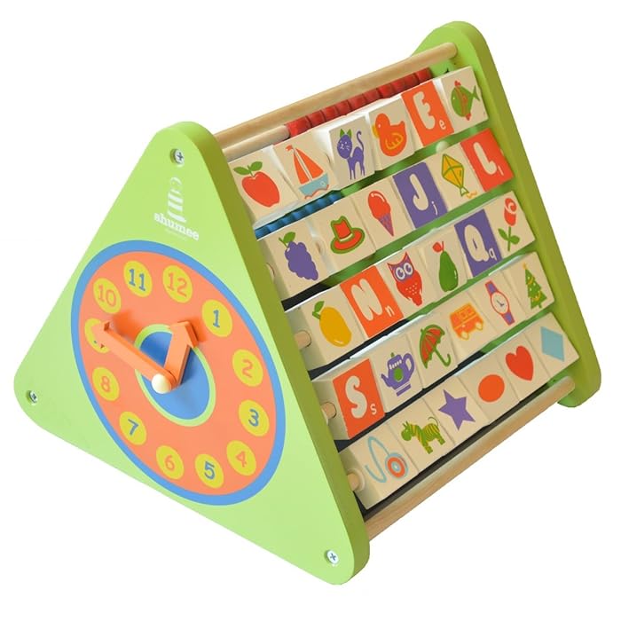 Buy Shumee 5-in-1 Wooden Activity Triangle Learning Toy| Learn ...