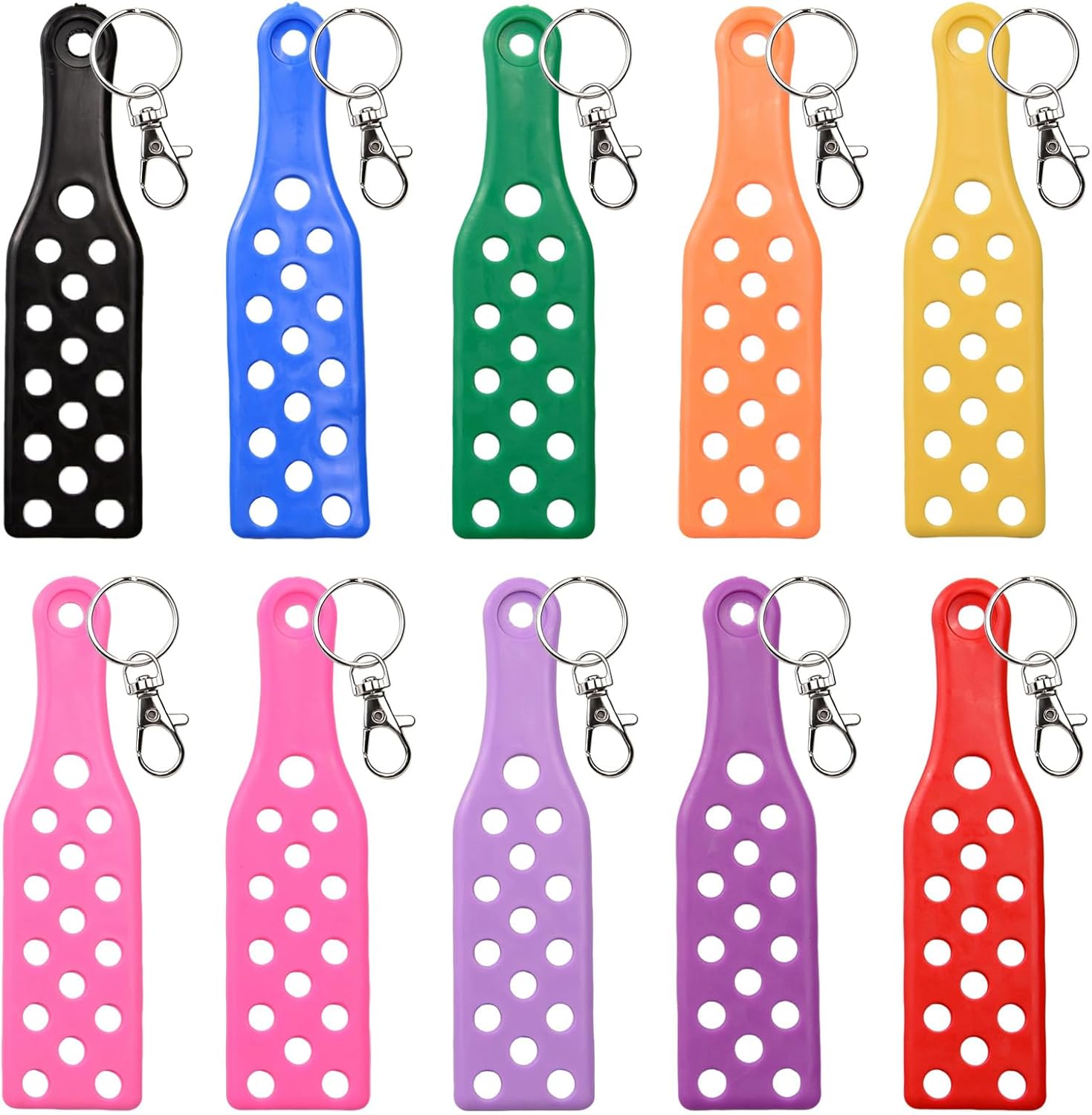 Amazon.com: Auiurrer 20 Pcs Shoe Charm Keychain Holder Silicone Luggage ...