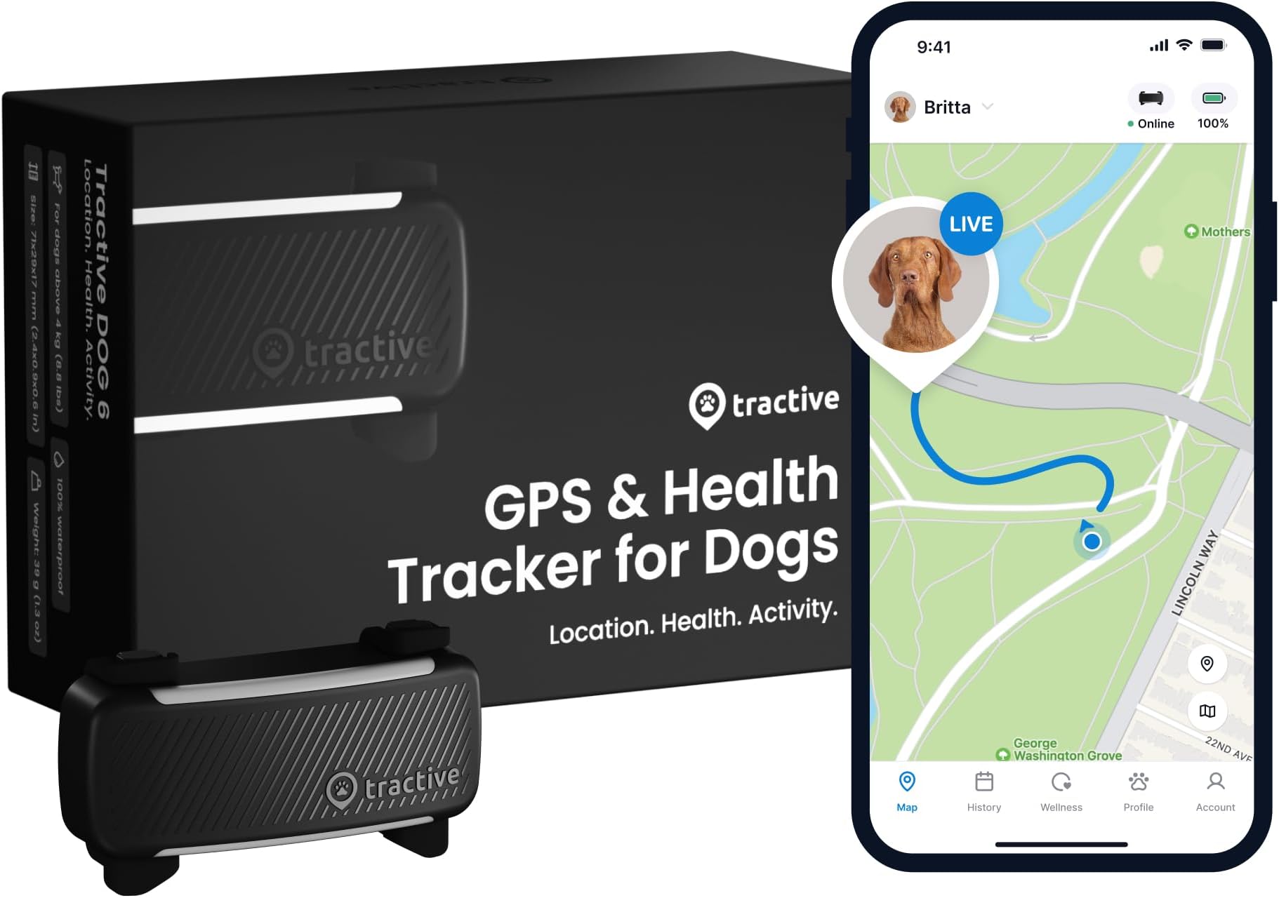 Tractive GPS Dog Tracker | Market leader | Real-time location tracking ...