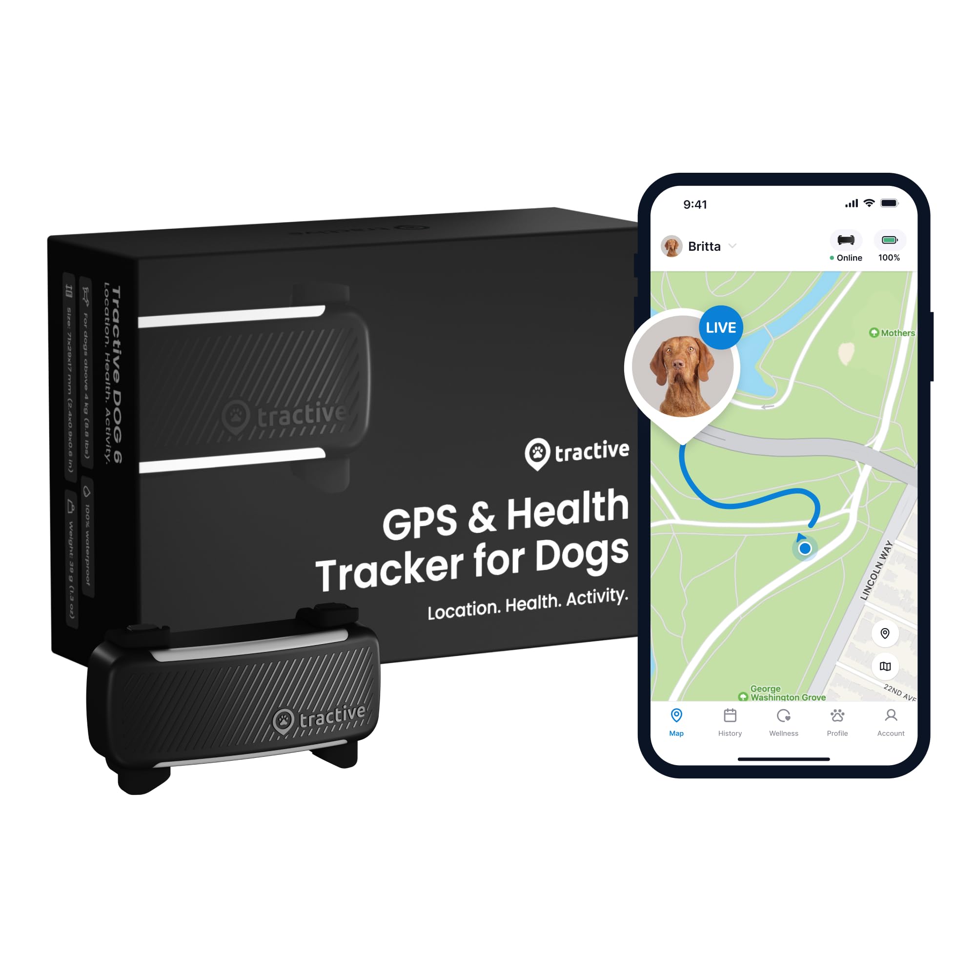 Tractive GPS Dog Tracker | Market leader | Real-time location tracking ...