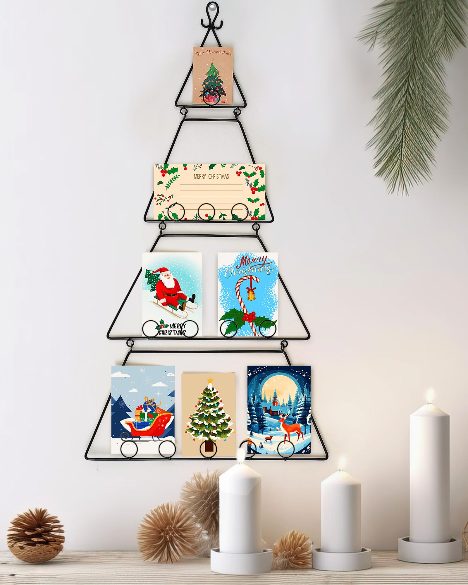 Amazon.com: Suzile Christmas Card Holder Display 30" Christmas Tree ...