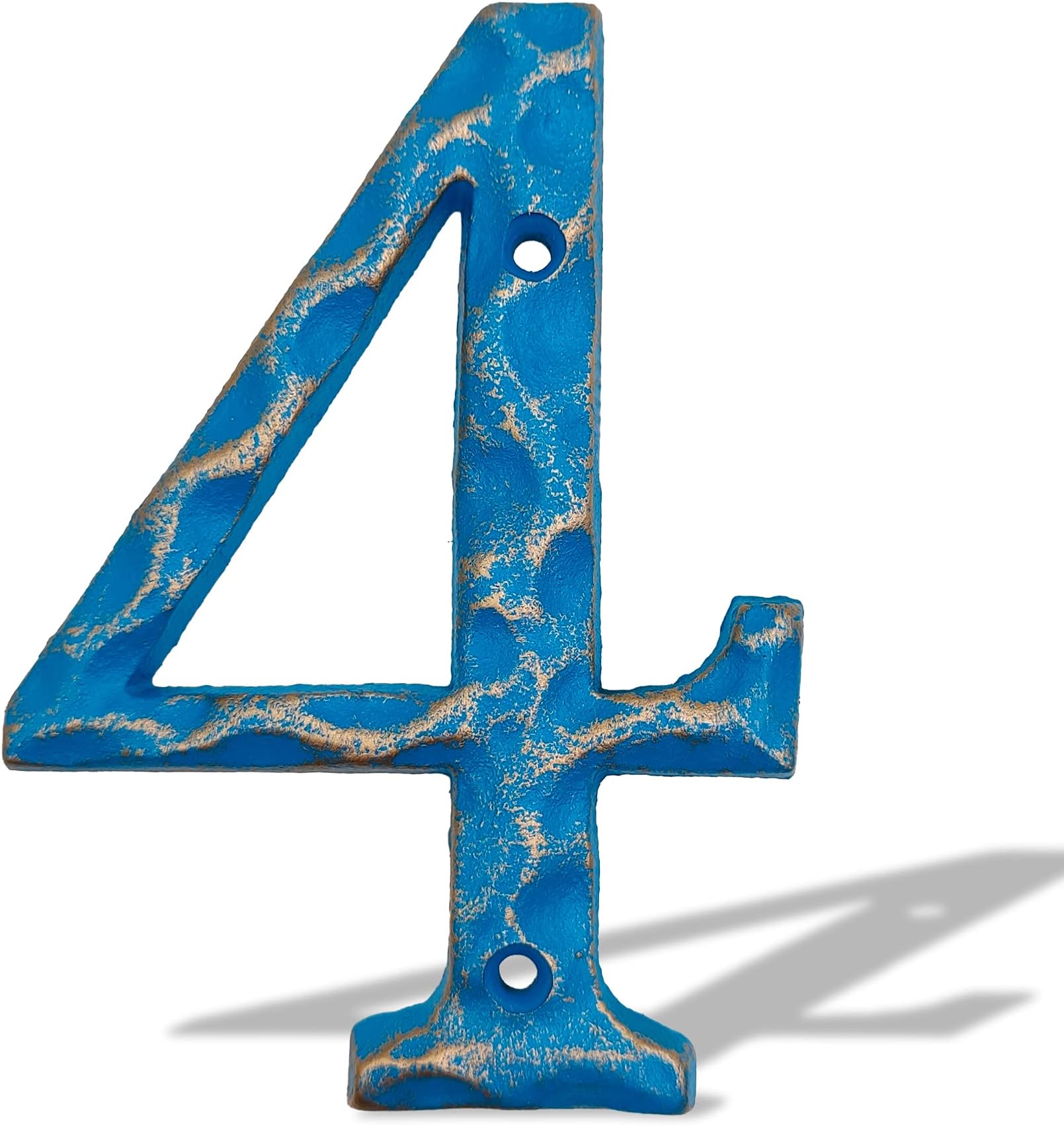 Amazon.com: 5" High House Numbers - Hammered Surface Cast Iron Home ...