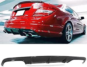 Amazon.com: for Mercedes W204 C63 Amg Rear Diffuser Diffusor Gloss ...