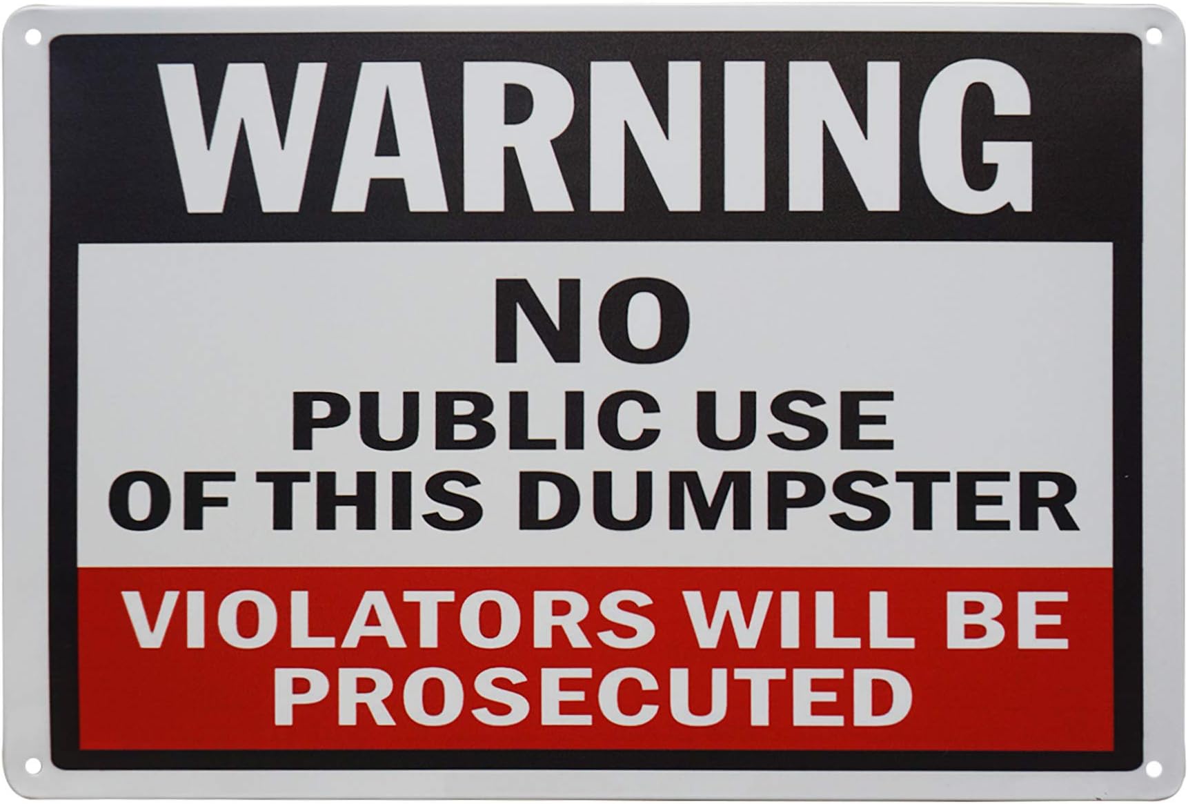 Amazon.com: SmartSign " Private Dumpster - Tenant Use Only, Dumpster ...