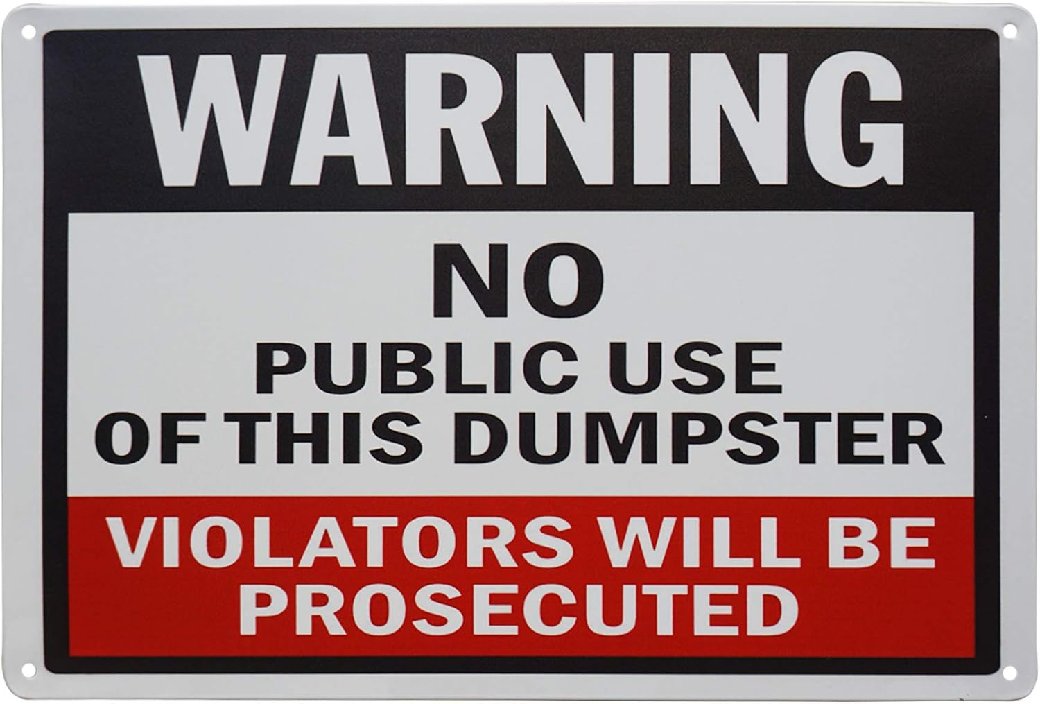 Amazon.com: AEIOUO Warning - No Public Use of Dumpster, Violators ...